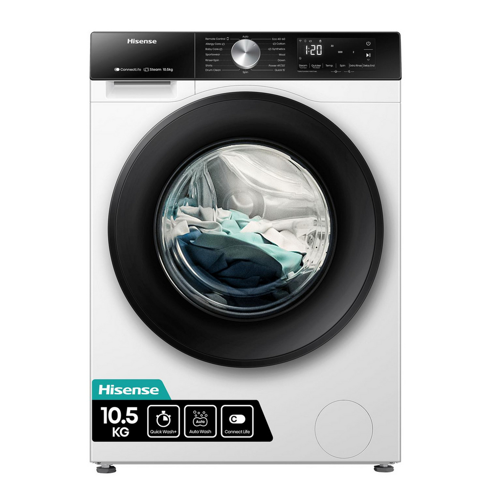 Hisense 3S Series WF3S1043BW3 WiFi-Enabled 10.5kg 1400 Spin ...