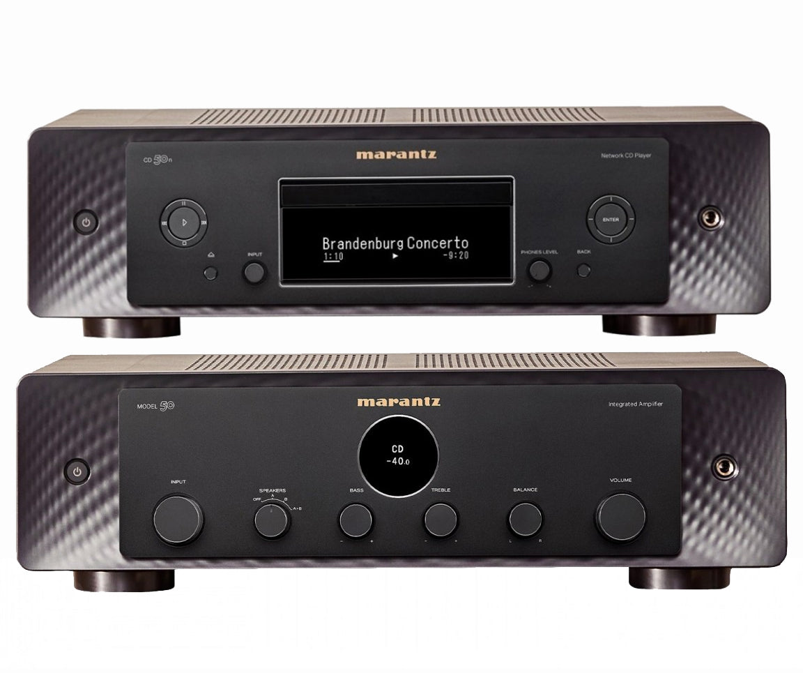 Marantz Model 50 Amplifier & CD 50n CD Player Hi-Fi Package Black ...